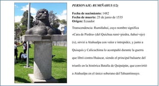 Personajes de la plaza indoamerica | PPTX