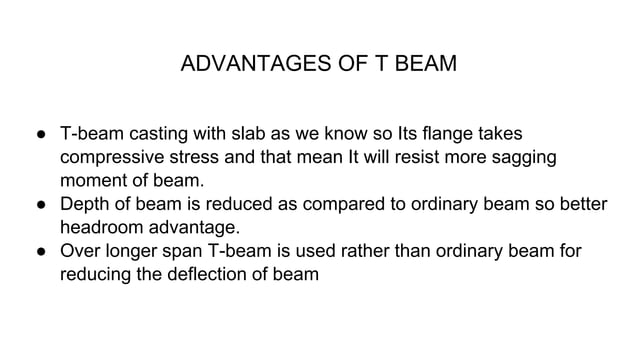 T-Beams - Limit State Method - Building Construction | PPT
