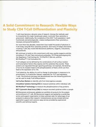 BD Flow Cytometry: T-Cell Research Brochure | PDF | Biotech and ...