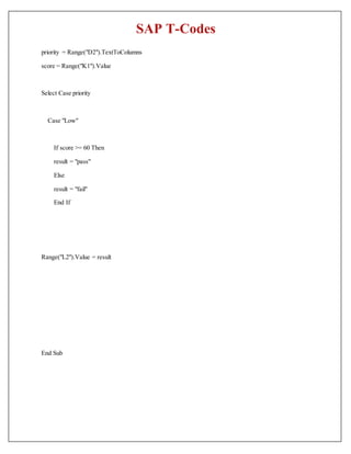 T codes | DOCX