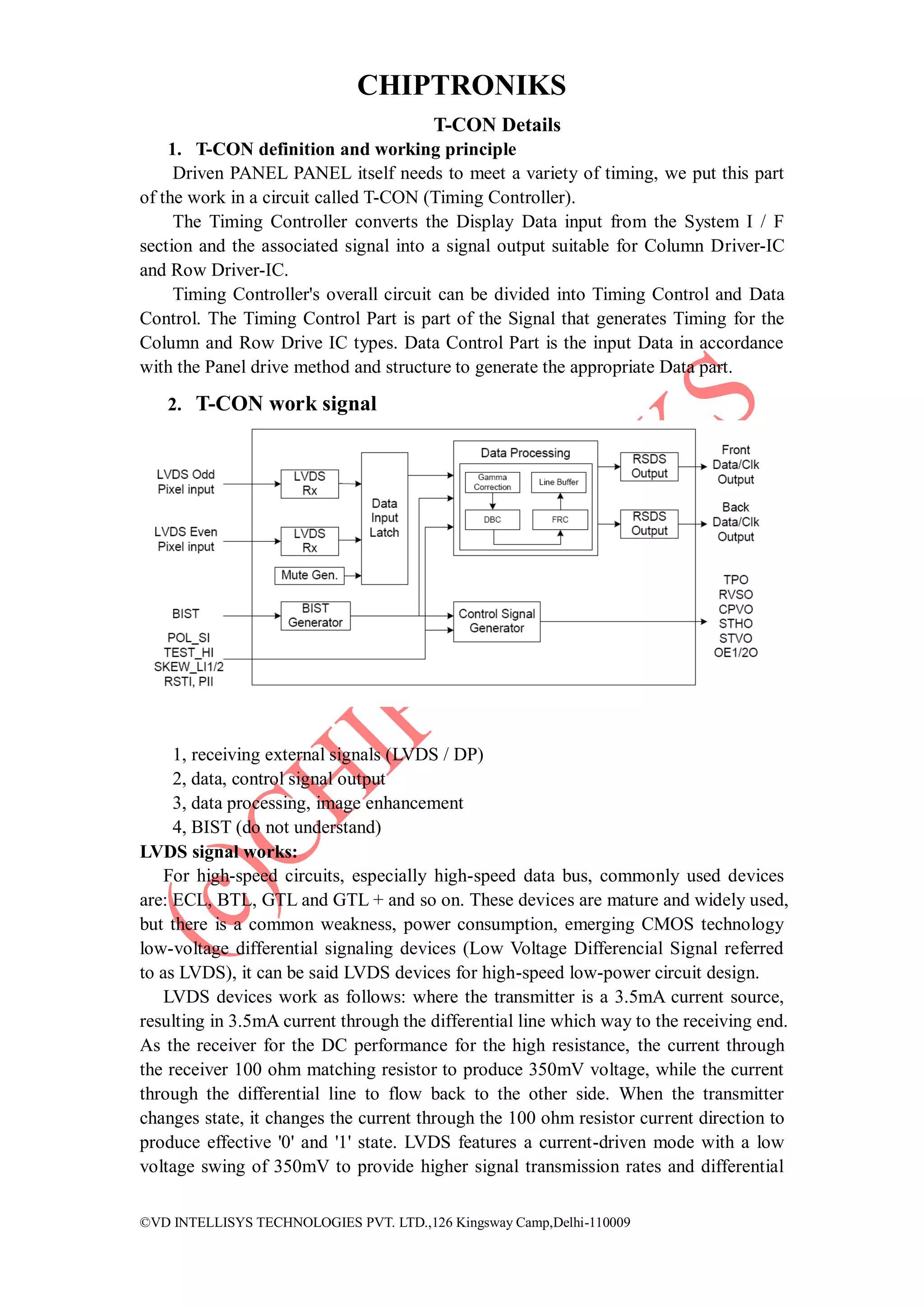 LED TV T-con board Lecture | PDF