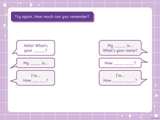 First English Class: Saying hello! Lesson for beginners | PPTX