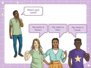 First English Class: Saying hello! Lesson for beginners | PPTX