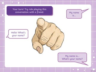 First English Class: Saying hello! Lesson for beginners | PPTX