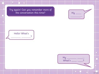 First English Class: Saying hello! Lesson for beginners | PPTX