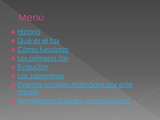T evolución del fax | PPSX