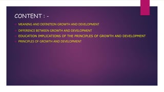 T - Growth and Development | PPTX