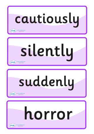 words-and-phrases-to-create-tension-suspense-and-mystery-word-cards | PDF