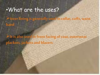 Lining and interlining | PPTX