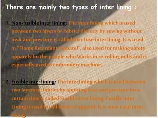 Lining and interlining | PPTX