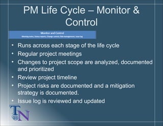 A description of the project lifecycle and key components | PPT