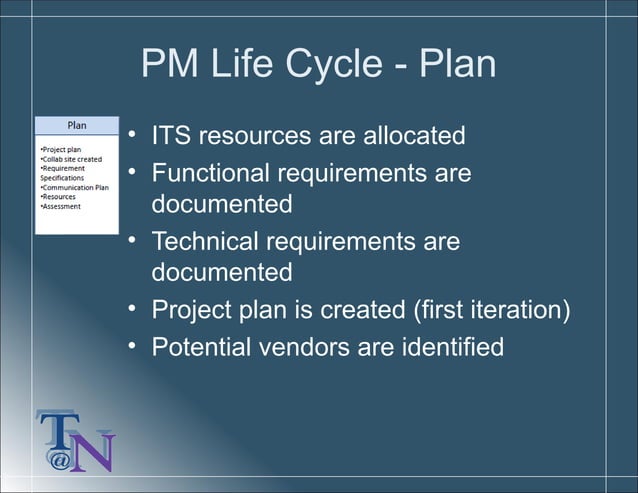 A description of the project lifecycle and key components | PPT
