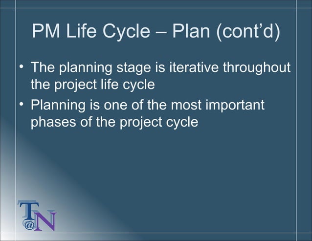 A description of the project lifecycle and key components | PPT