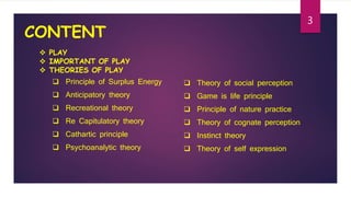 T - Play & Theories of Play | PPTX
