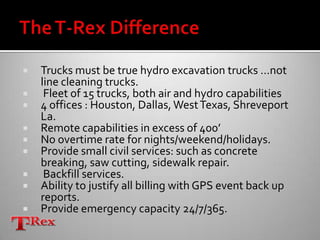 T Rex Services Slide Share | PPTX