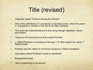 The Love Song Of J. Alfred Prufrock | PPTX