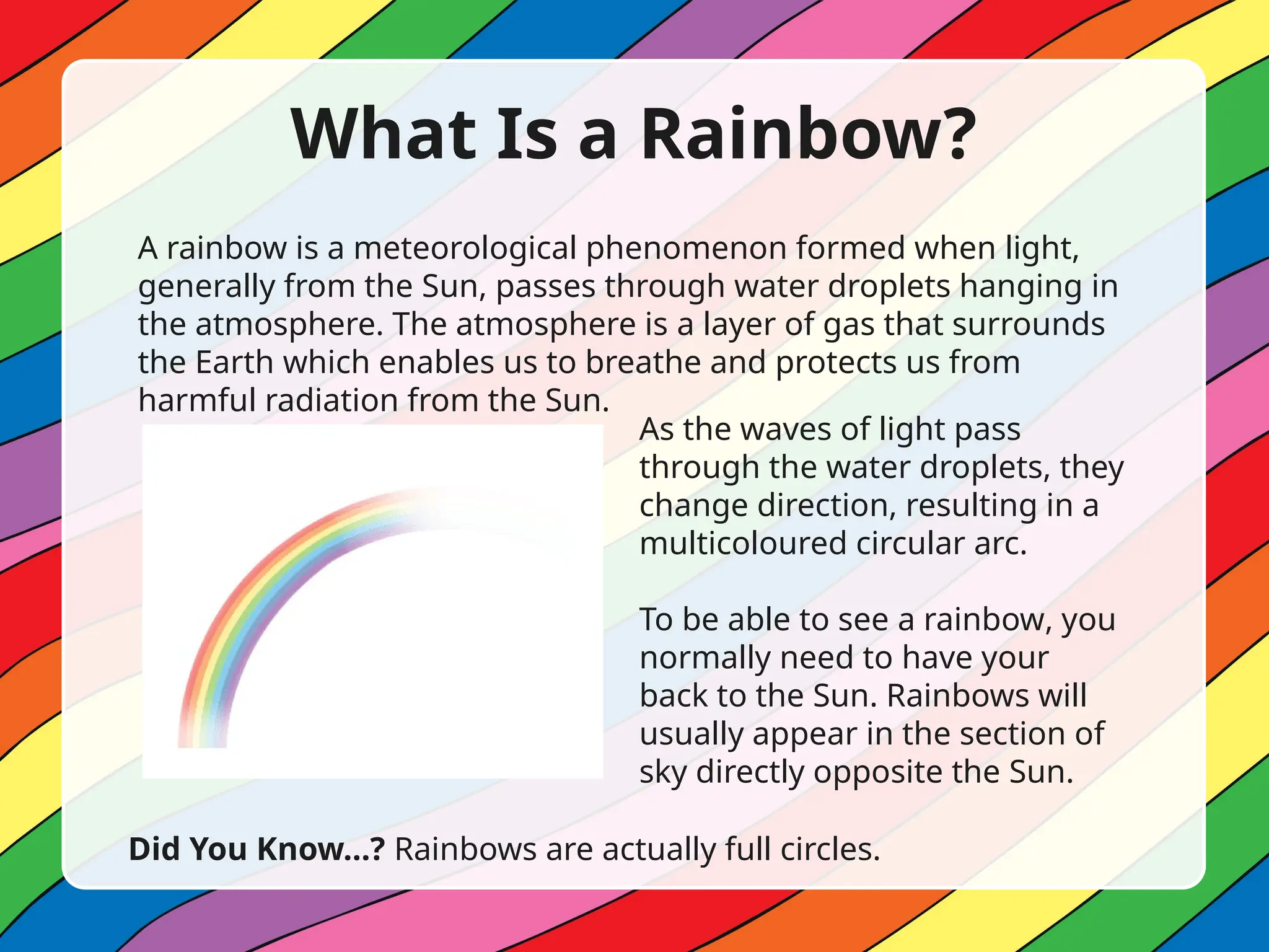 Rainbow Facts and Information for Children | PPTX
