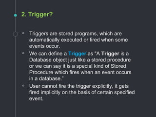 T-SQL & Triggers | PPT