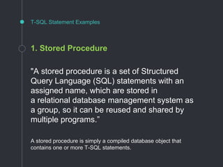 T-SQL & Triggers | PPTX