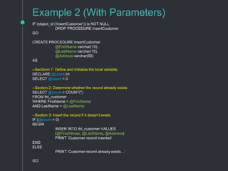 T-SQL & Triggers | PPTX