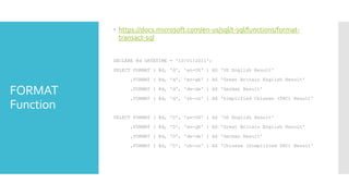 T-SQL expressions | PPT