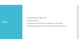 T-SQL expressions | PPT