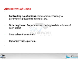 T sql performance guidelines for better db stress powers | PPT