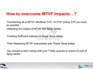 T sql performance guidelines for better db stress powers | PPT