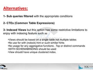 T sql performance guidelines for better db stress powers | PPT