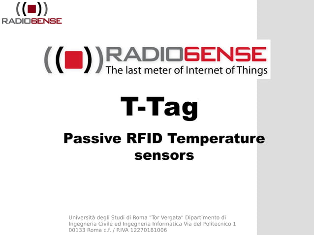 T Tags RFID Temperature Sensors | PPT