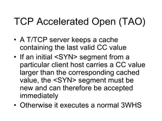 T Tcp | PPT | Computer Networking | Computing