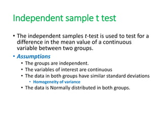 t distribution, paired and unpaired t-test | PPTX
