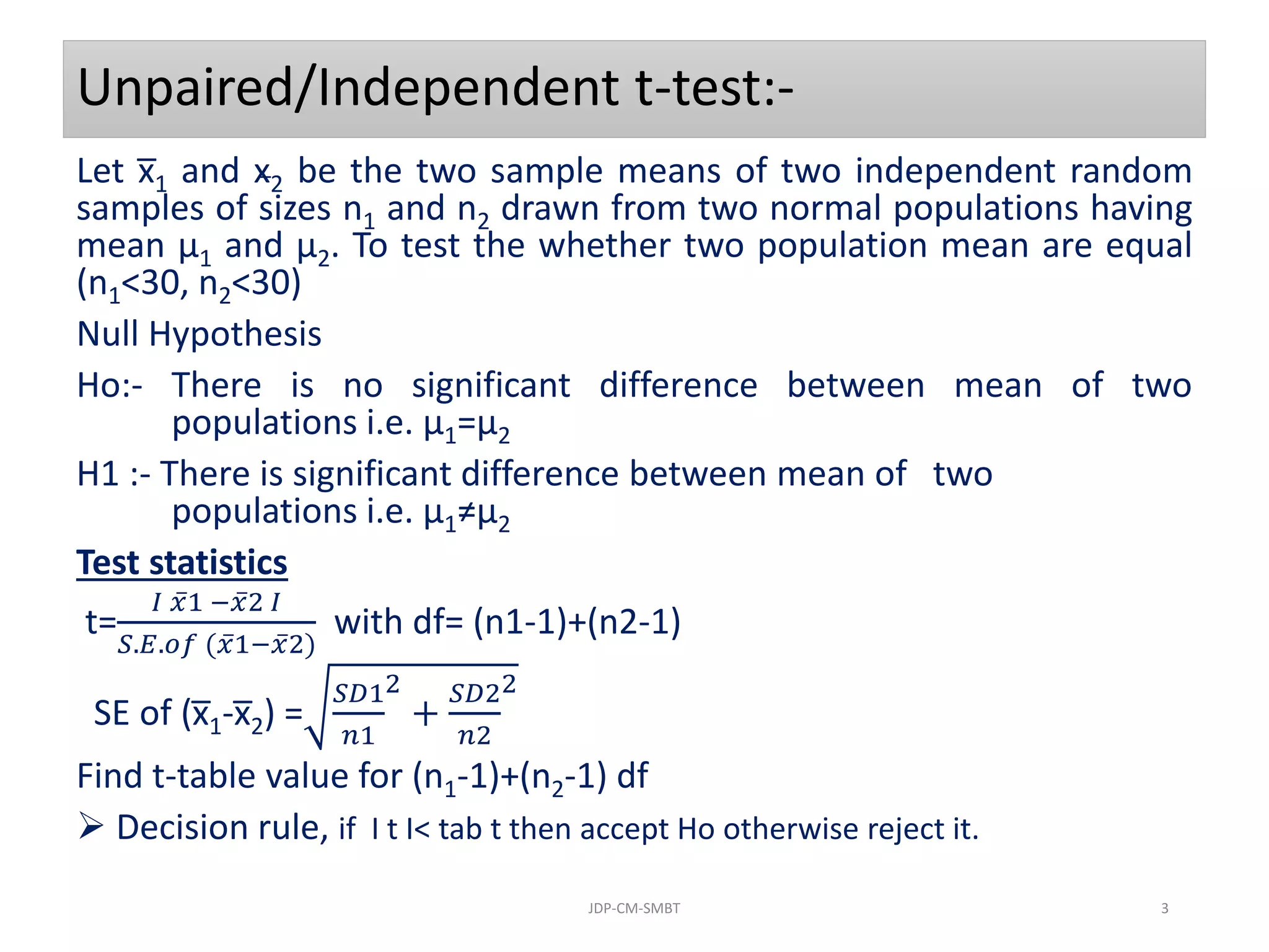 T test | PPTX