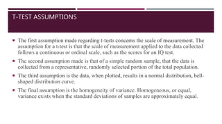 Basics of Educational Statistics (T-test) | PPTX