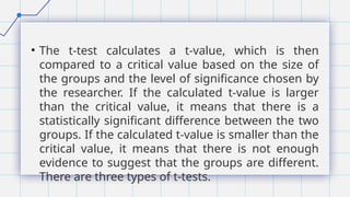 T-test Presentation by Gilbert Bentulan. | PPT