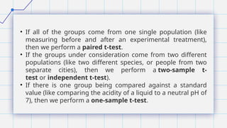 T-test Presentation by Gilbert Bentulan. | PPT