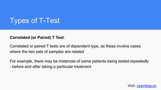 T-test in statistics for data science | PPT
