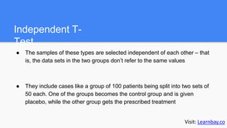 T-test in statistics for data science | PDF