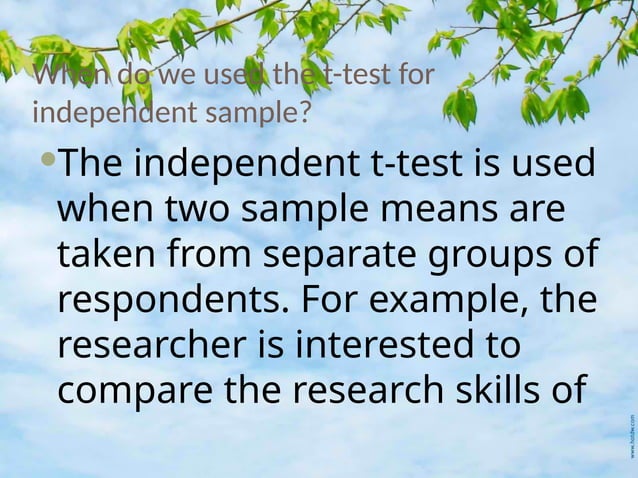 Statistics t-test-for-independent-samples.ppt