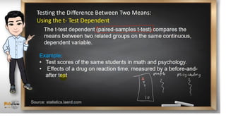 T-TEST - paired t-test - single sample and two sample t-test | PPT