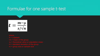T test and types of t-test | PPTX