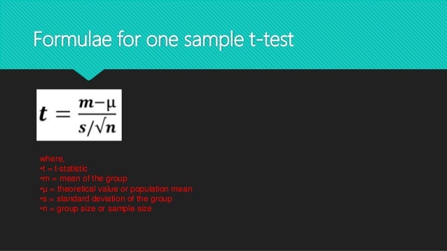 T test and types of t-test