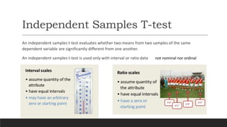 T test for independent sample | PPTX