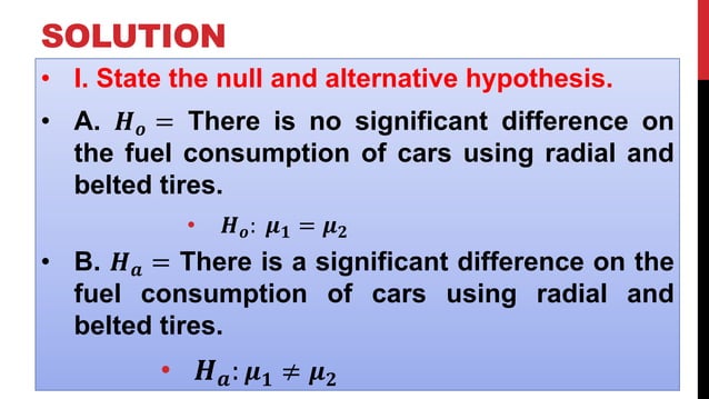 T test for two sample mean | PPT | Free Download