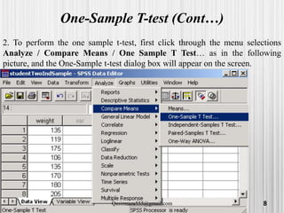 T test, independant sample, paired sample and anova | PPTX