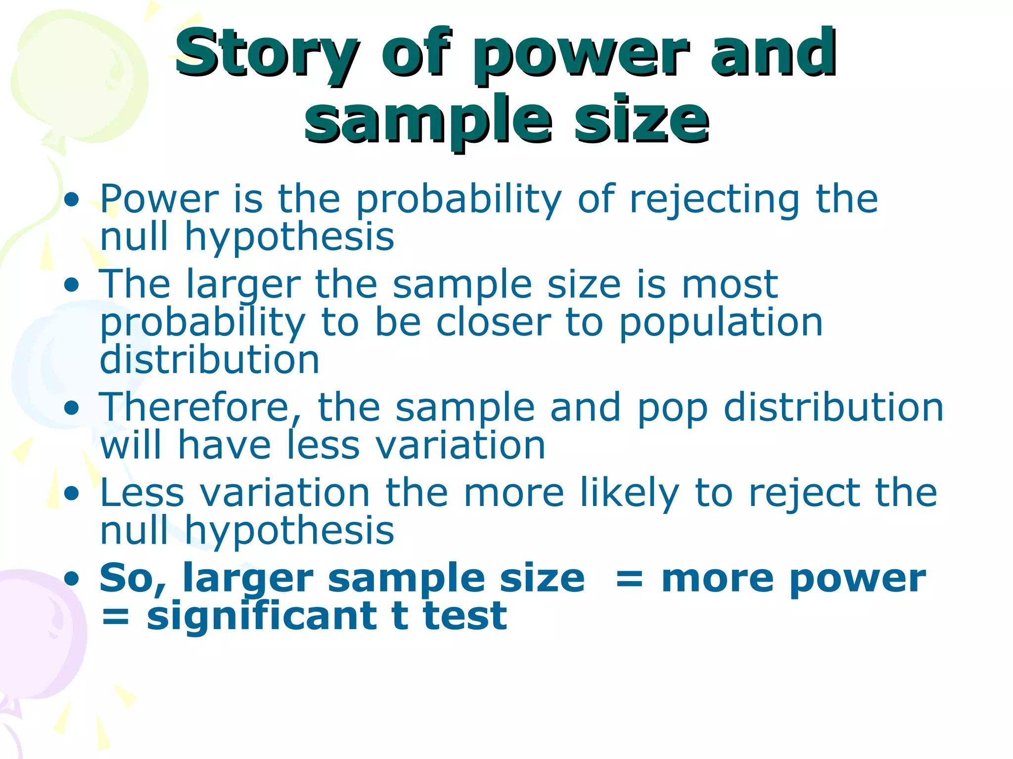 T test statistics | PPT