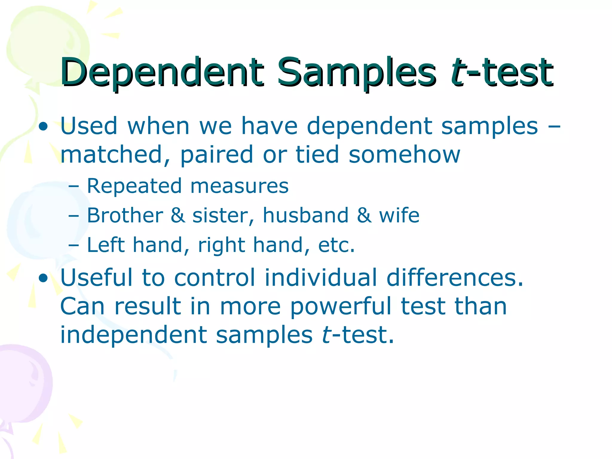 T test statistics | PPT