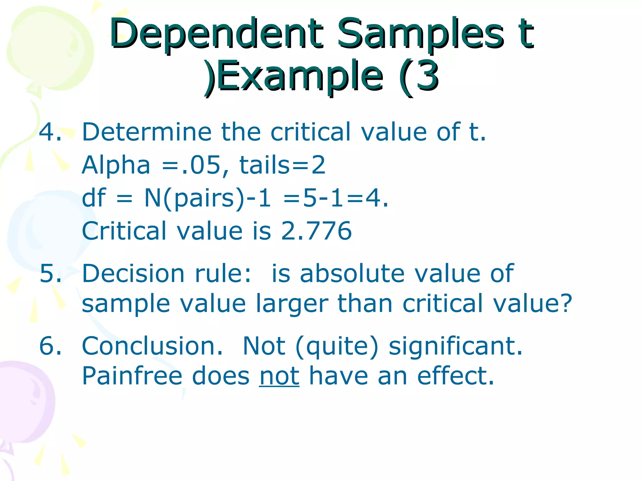 T test statistics | PPT