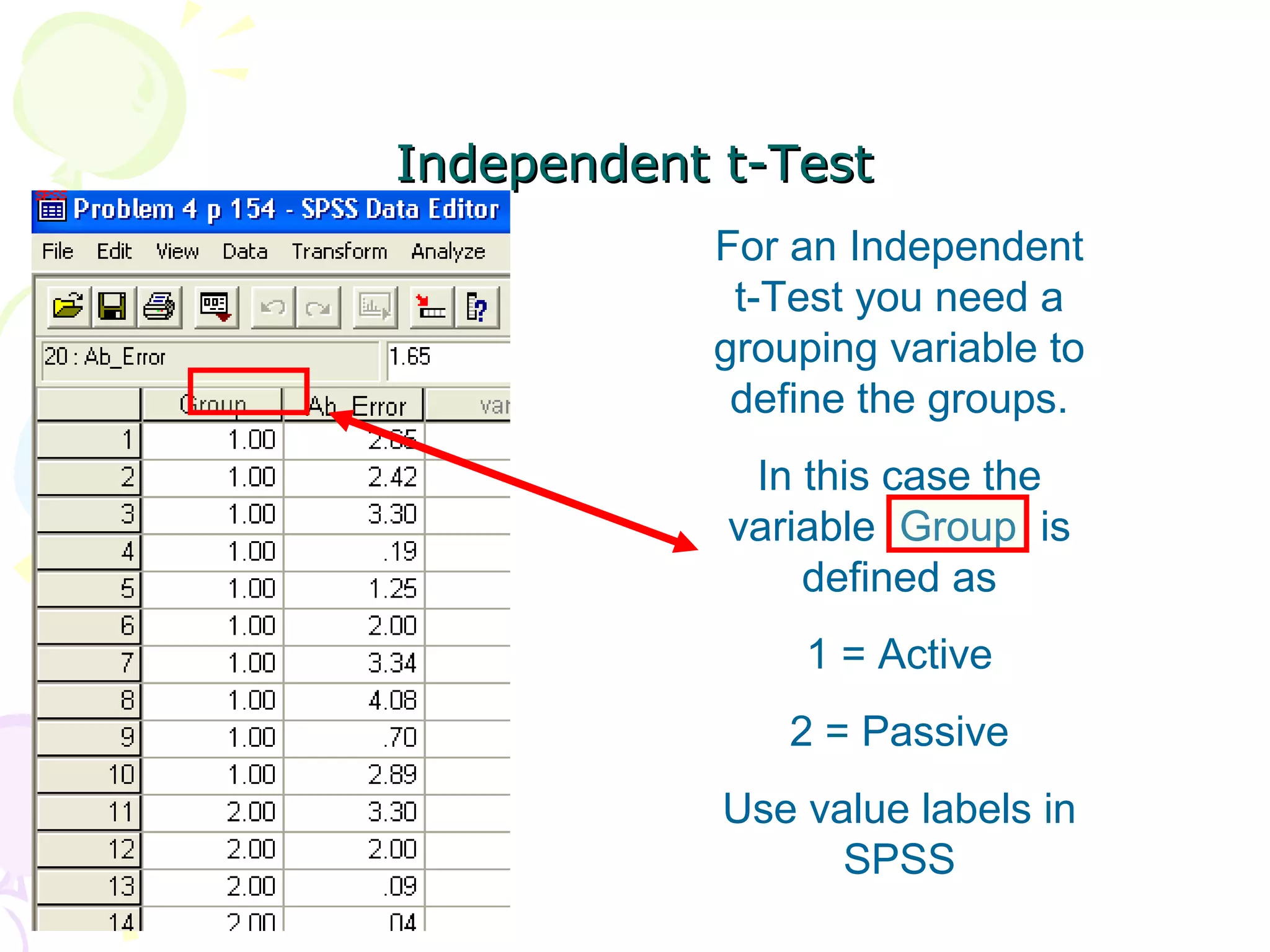T test statistics | PPT