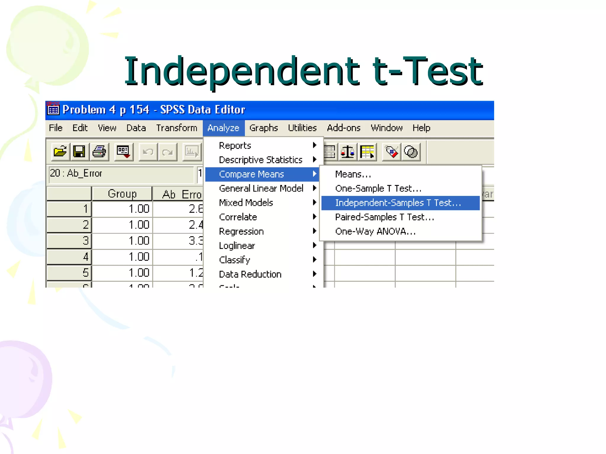 T test statistics | PPT